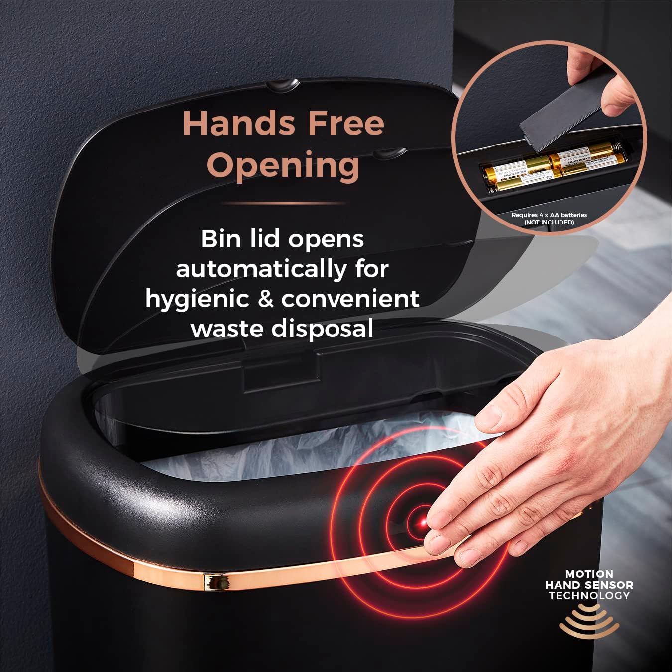 Tower 58L Rectangular Sensor Bin - Top Choice