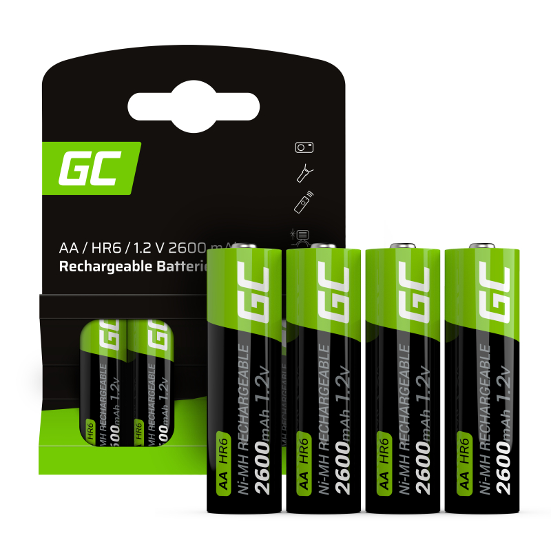 Green Cell Rechargeable 2600 mAh Batteries AA - Top Choice