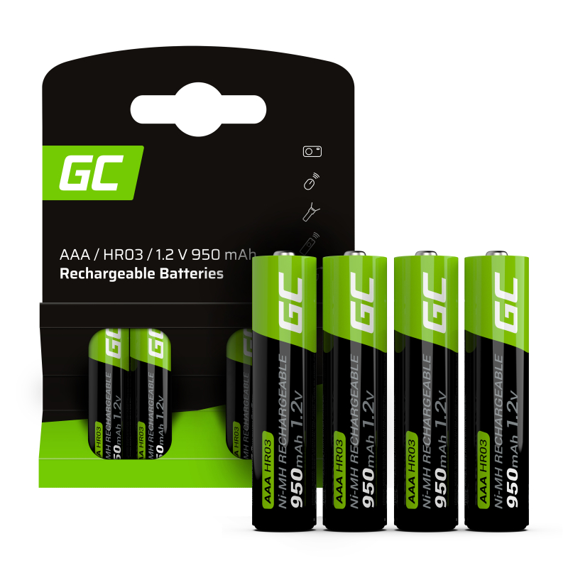 Green Cell Rechargeable 950 mAh Batteries AAA - Top Choice