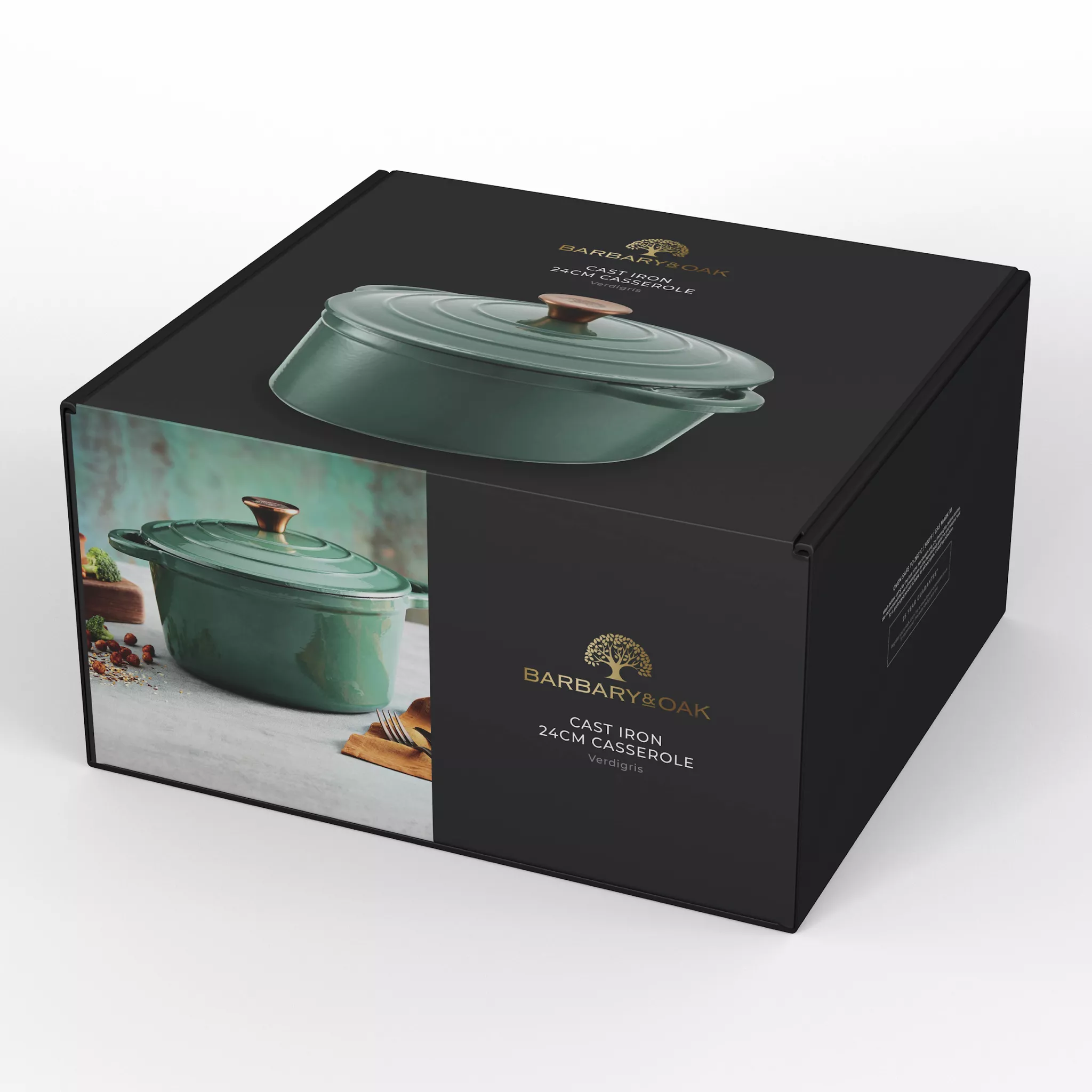 Barbary & Oak Foundry 24cm Round Cast Iron Casserole - Top Choice