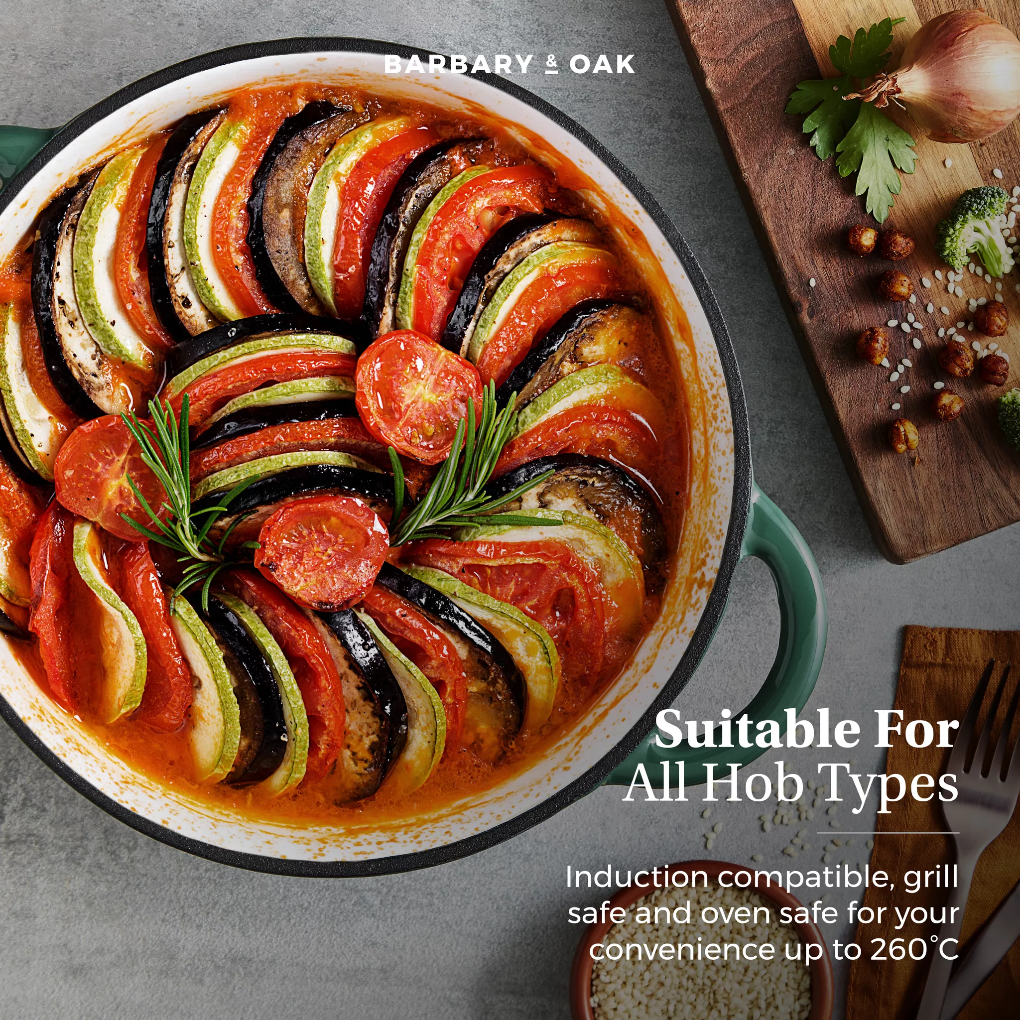 Barbary & Oak Foundry 24cm Round Cast Iron Casserole - Top Choice